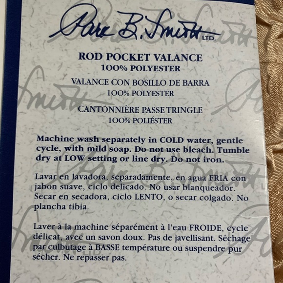 Park B Smith | Other | Gold Rod Pocket Valance Park B Smith Curtain ...